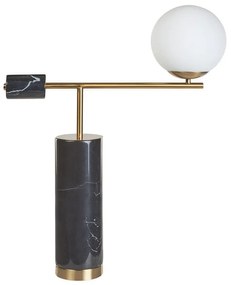 Mramorová stolní lampa černá/zlatá HONDO Beliani