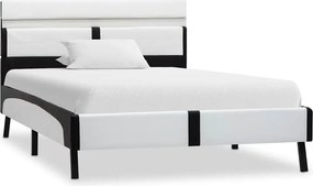 Rám postele s LED světlem bílý a černý umělá kůže 90 x 200 cm 280297
