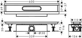 Hansgrohe uBox universal - Set pro standardní instalaci lineárního spr