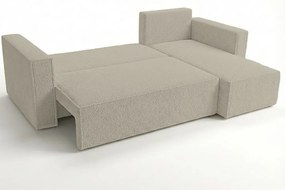 Rozkládací oboustranná sedací souprava do L SMART BOUCLE 232x143 cm, šedobéžová