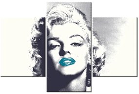 Obraz Marilyn Monroe s modrými rty (90x60 cm)