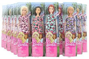 Mattel Barbie v šatech Blondýnka-fialové šaty