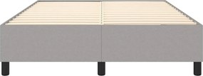 Rám postele s boxspringem světle šedý 140 x 190 cm textil 3120854