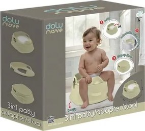 DOLU Nočník 3v1 světle zelená / Plast / od 18 měsíců / nosnost 25 kg