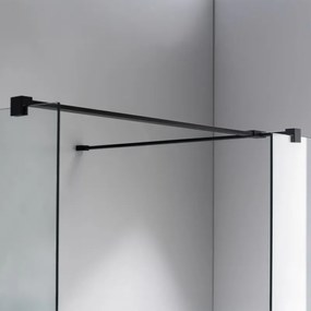 BPS-koupelny 2-dílná sprchová zástěna Walk-in HYD-SH07-D-BL 100x70, černá mat/transparent - bez vaničky