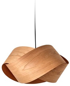 Moderní dřevěné svítidlo ve tvaru uzlíku Nut  Moderní dřevěné svítidlo ve tvaru uzlíku Nut Barva rozety: Černá, Dekor: Přírodní třešňové dřevo