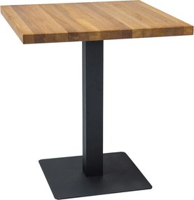 Casarredo - Komfort nábytek Jídelní stůl PURO 60x60, dýha dub/černý kov
