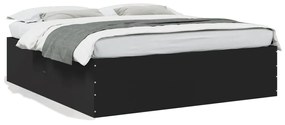 Rám postele černý 180 x 200 cm kompozitní dřevo