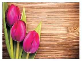 Prostírání na stůl  - Tulipány na desce