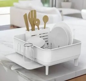 Simplehuman Compact Odkapávač na nádobí bílá / rám z bílé oceli / plas
