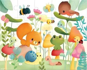 JANOD Puzzle v kufříku Přátelé ze zahrady / 20 dílků / 50 x 40 cm