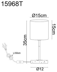 Globo 15968T - Stolní lampa DELEON 1xE14/40W/230V