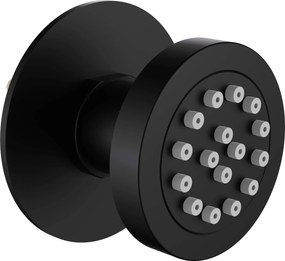 Deante Cascada, okrúhla sprchová tryska pod omietku Ø60mm, čierna matná, DEA-NAC_N77K