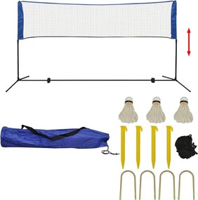 vidaXL Sada badmintonové sítě a košíčků, 300x155 cm [91307]