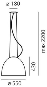 Artemide AR A242100 - Lustr na lanku NUR 1xE27/205W/230V