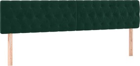 Box spring postel s matrací tmavě zelená 200x200 cm samet 3131162