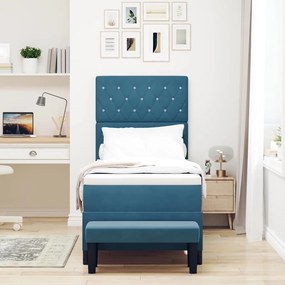 Postel s boxspringem s polštářem Tmavě moddrá 200 x 80 cm samet 3344412