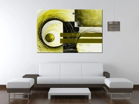 Gario Ručně malovaný obraz Žluté tvary Rozměry: 120 x 80 cm