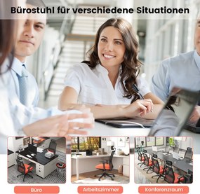 Costway Ergonomická kancelářská židle s opěradlem a bederní opěrkou a pohodlnou