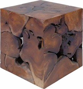Stoličky 4 ks hnědé 40x40x45 cm masivní teakové dřevo 274356