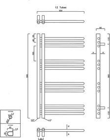Sapho Dorlion 500 x 900 mm 1130-50 otopné těleso bílá