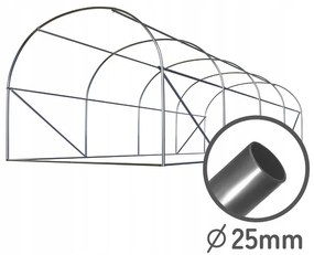 MM Handel  Zahradní skleník 2,5 x 4 m (10 m2) bílý set