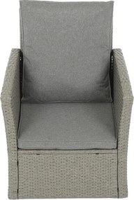 Zahradní sedací souprava AZS-A1523 GREY, polyratan, šedá (114 x 63) cm
