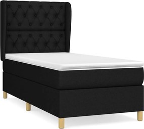 Box spring postel s matrací černá 80 x 200 cm textil 3128719