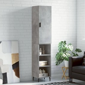 Skříň highboard betonově šedá 34,5x34x180 cm kompozitní dřevo