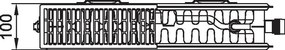 Radiátor Kermi Profil Kompakt FKO 22 900 x 900 mm, 2066 W, bílý