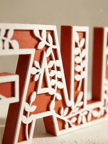 Sinsay - Stojící dekorace ve tvaru nápisu Fall - oranžová