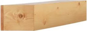 Krbová římsa Dřevěná police Plovoucí rustikální 152,4 cm Natural