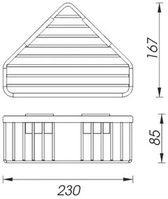 NIMCO Ki 14003-26 - Nástěnná police do sprchy KIBO lesklý chrom