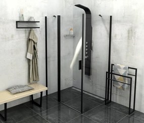 Sapho, SKA Stojan na ručníky, 550x790x200mm, černá mat, SKA301