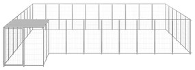 Psí kotec stříbrný 19,36 m² ocel - Default Title