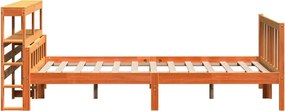 Rám postele s čelem voskově hnědý 150 x 200 cm masivní borovice 3305923