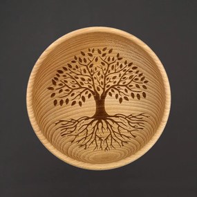 AMADEA Dřevěná miska strom, masivní dřevo, 25 cm