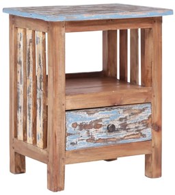 Noční stolek 41 x 30 x 50 cm masivní recyklované dřevo - Default Title