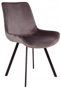 Jídelní židle MEMPHIS šedá samet, černá podnož House Nordic 1001312