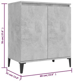 vidaXL Marketos Příborník betonově šedý 60 x 35 x 70 cm kompozitní dřevo