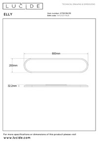Lucide 07121/36/30 - LED Stm stropní svítidlo ELLY 36W/230V 2700/3300/4000K