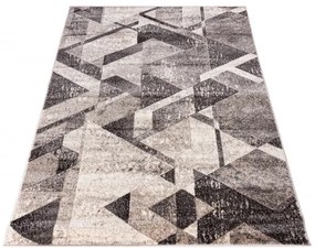 Kusový koberec PETRA 3038 1 244 Geometrický Moderní šedý béžový hnědý Rozměr: 120x170 cm