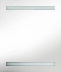 LED koupelnová skříňka se zrcadlem šedá 50 x 14 x 60 cm 326482