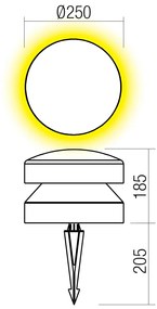 Světla a lustry REDO GROUP Redo Group CLIFF 91124 designová venkovní lampa 3000K IP65 beton-slonová kost