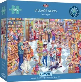 GIBSONS Puzzle Zprávy z vesnice / 1000 dílků / 68 × 49 cm