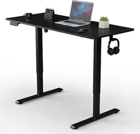 Juskys Elektricky výškově nastavitelný stůl Office Stand Barva: černá, Velikost: 140 × 60 cm