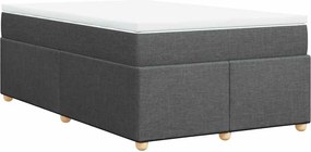 Box spring postel s matrací tmavě šedá 120x190 cm textil 3285360