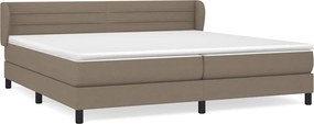 Box spring postel s matrací taupe 200x200 cm textil 3126353