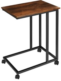 Tectake Odkládací stolek Luton 48x35x70cm Industriální dřevo tmavé, rustikální