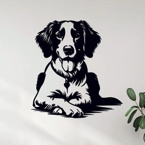 dřevo života Dřevěný obraz Bretaňský ohař Zvolte rozměr (cm): 57x60, Zvolte barvu dekoru: Černá